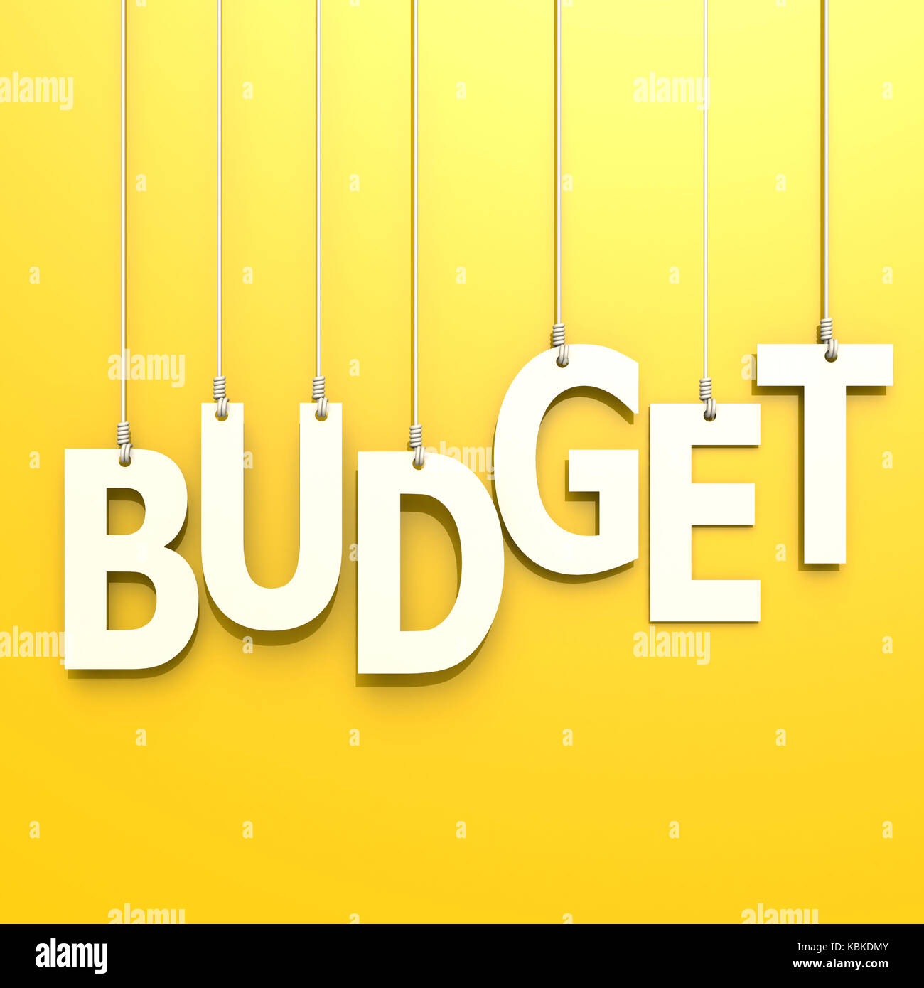 Budget word in yellow background Stock Photo - Alamy