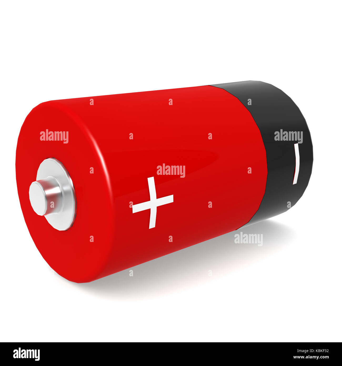 Red black battery Stock Photo - Alamy