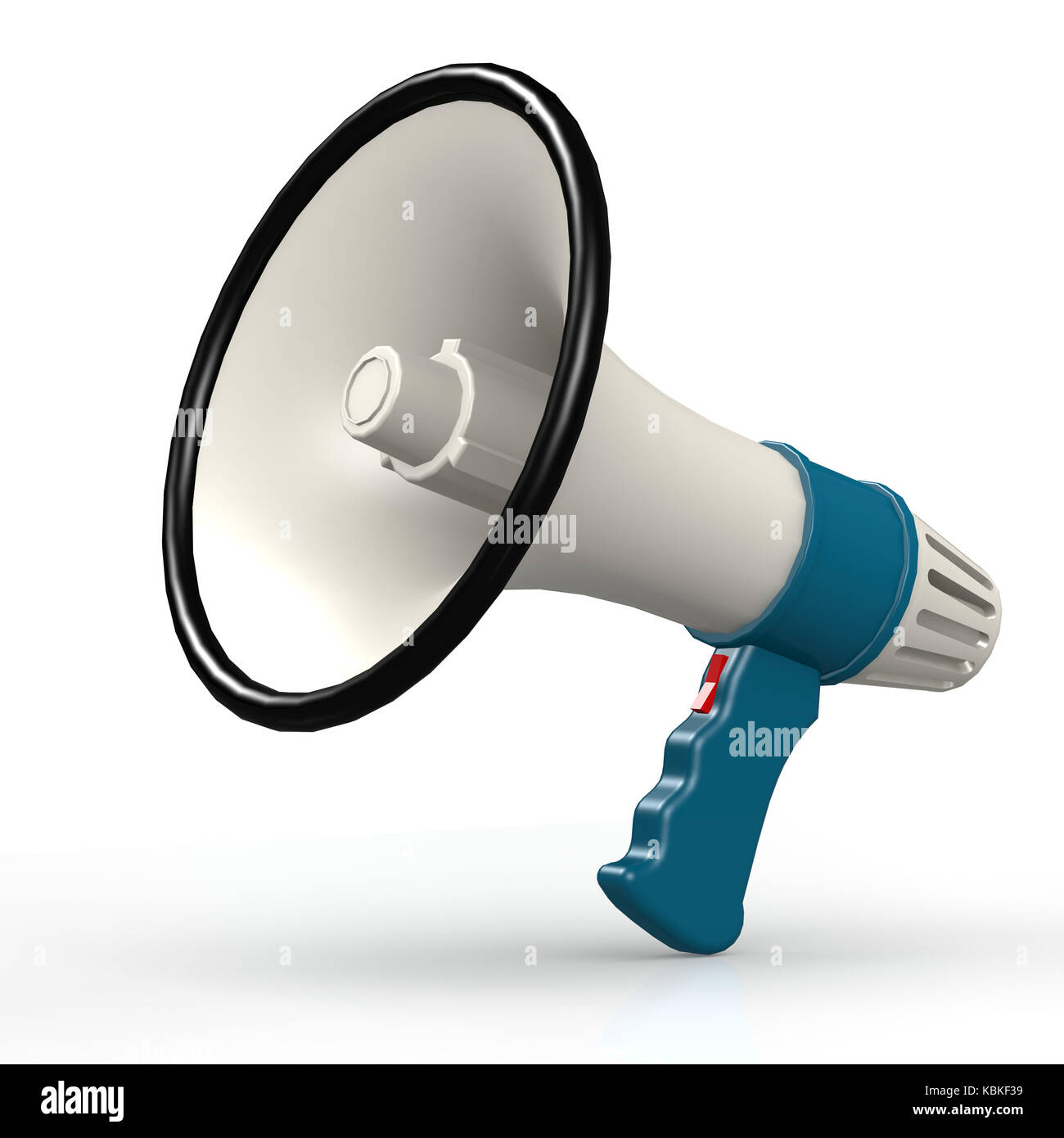 Isolated blue megaphone Stock Photo - Alamy