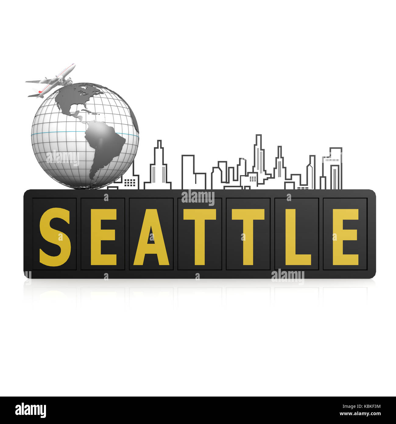Downtown seattle skyline Cut Out Stock Images & Pictures - Alamy