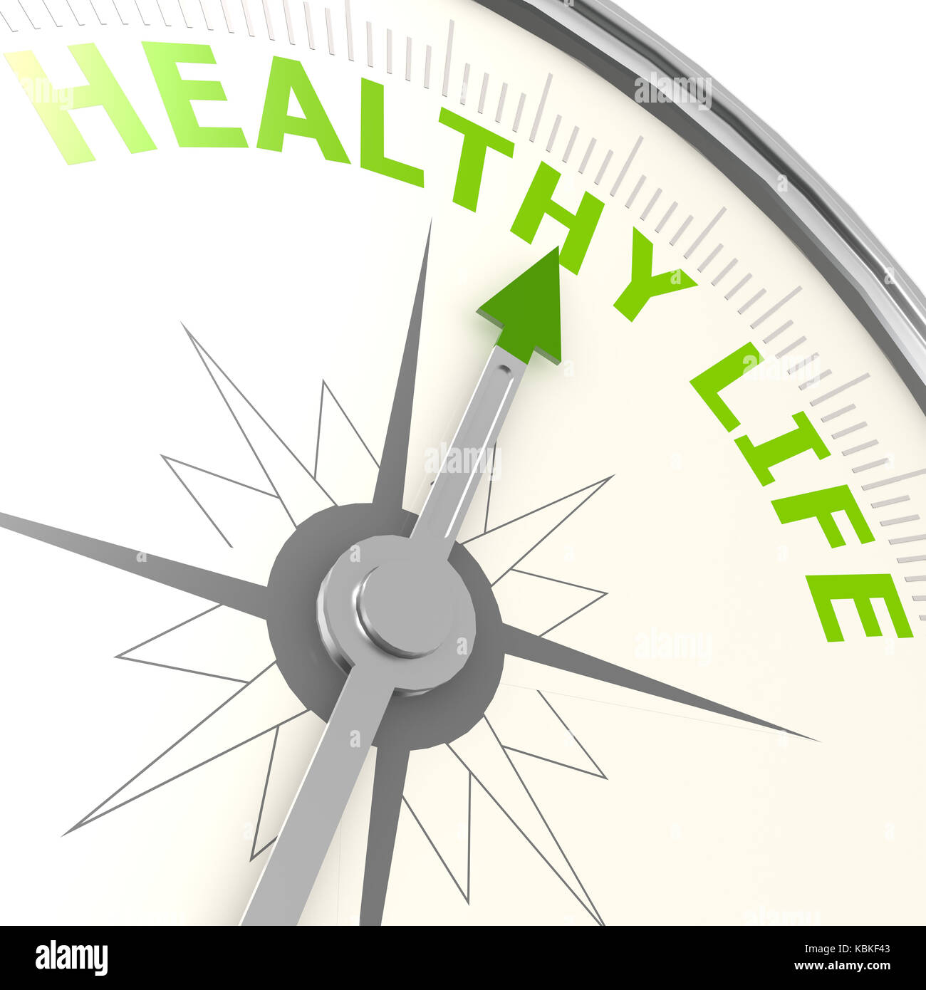 Healthy life compass Stock Photo - Alamy