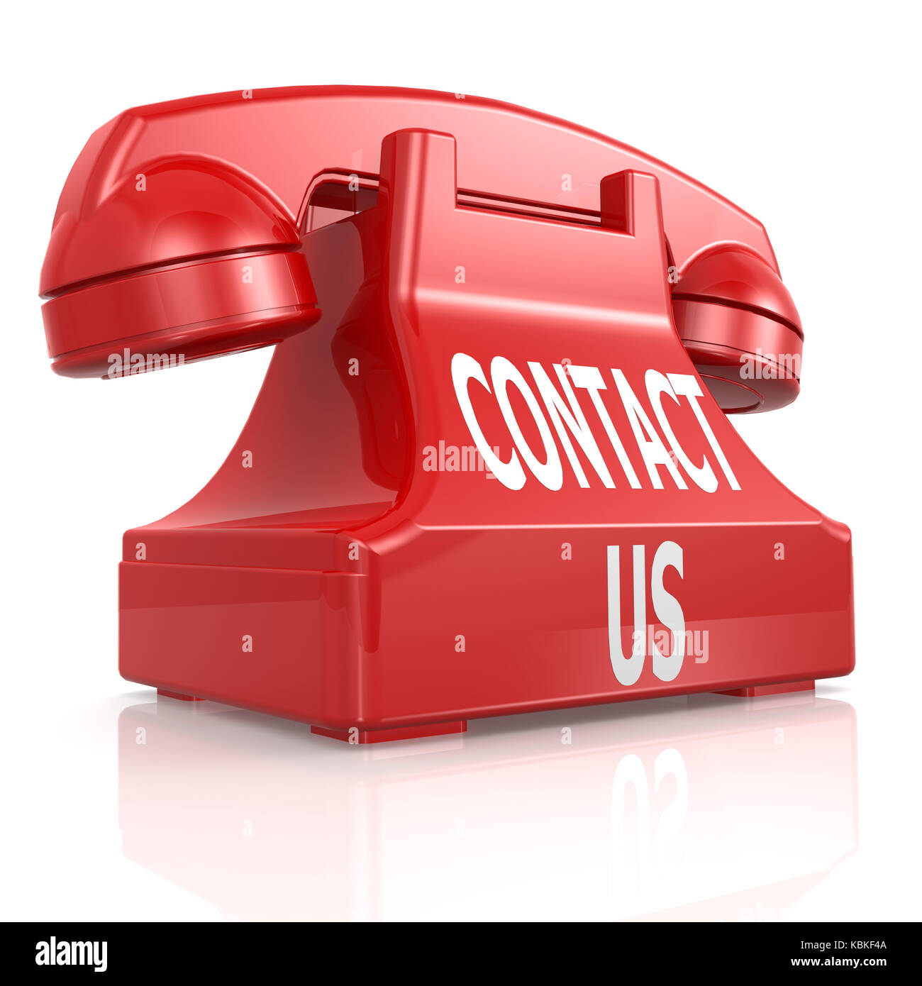 Red contact us phone Stock Photo - Alamy