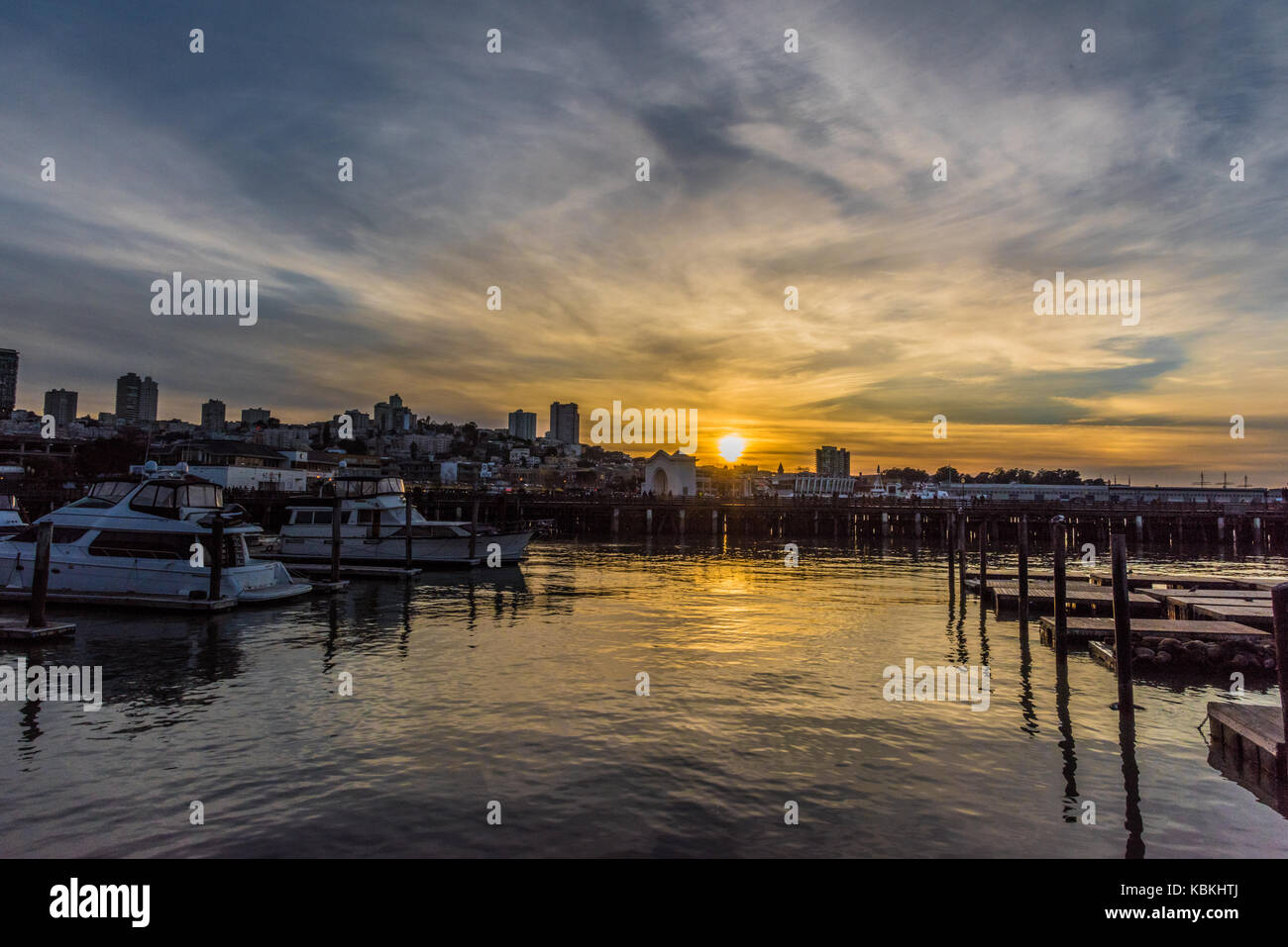 San Francisco DocK at Sunset Stock Photo - Alamy