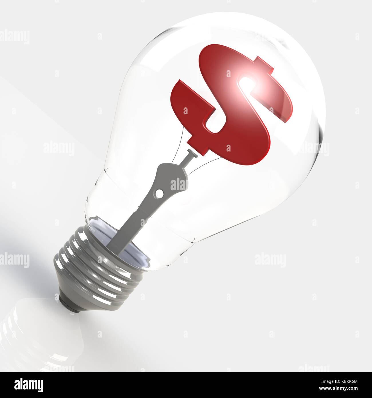 Light bulb with dollar Stock Photo - Alamy