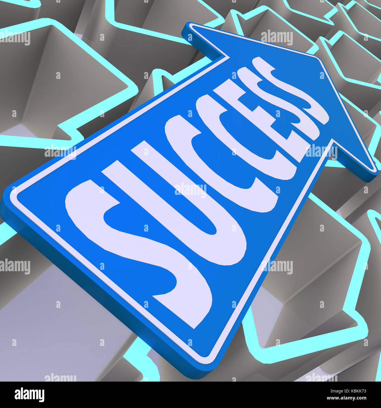 Success blue arrow Stock Photo - Alamy