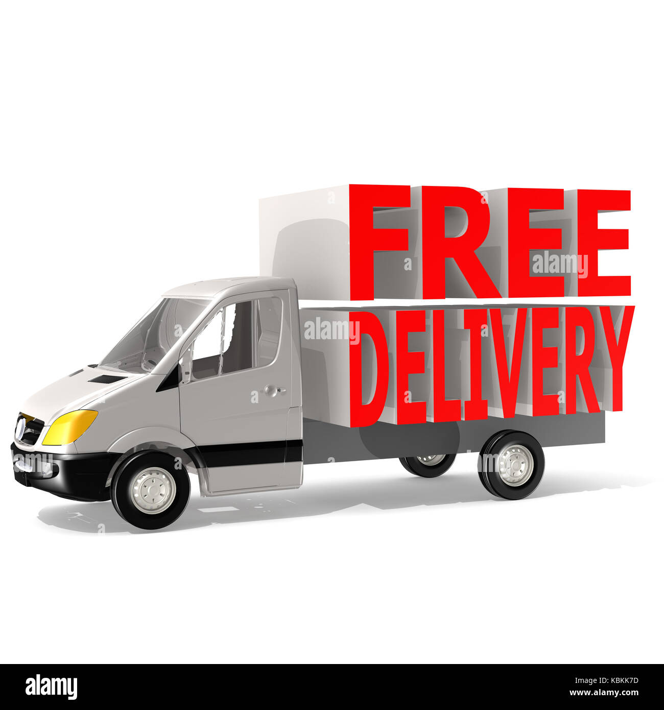 Free delivery van Stock Photo - Alamy