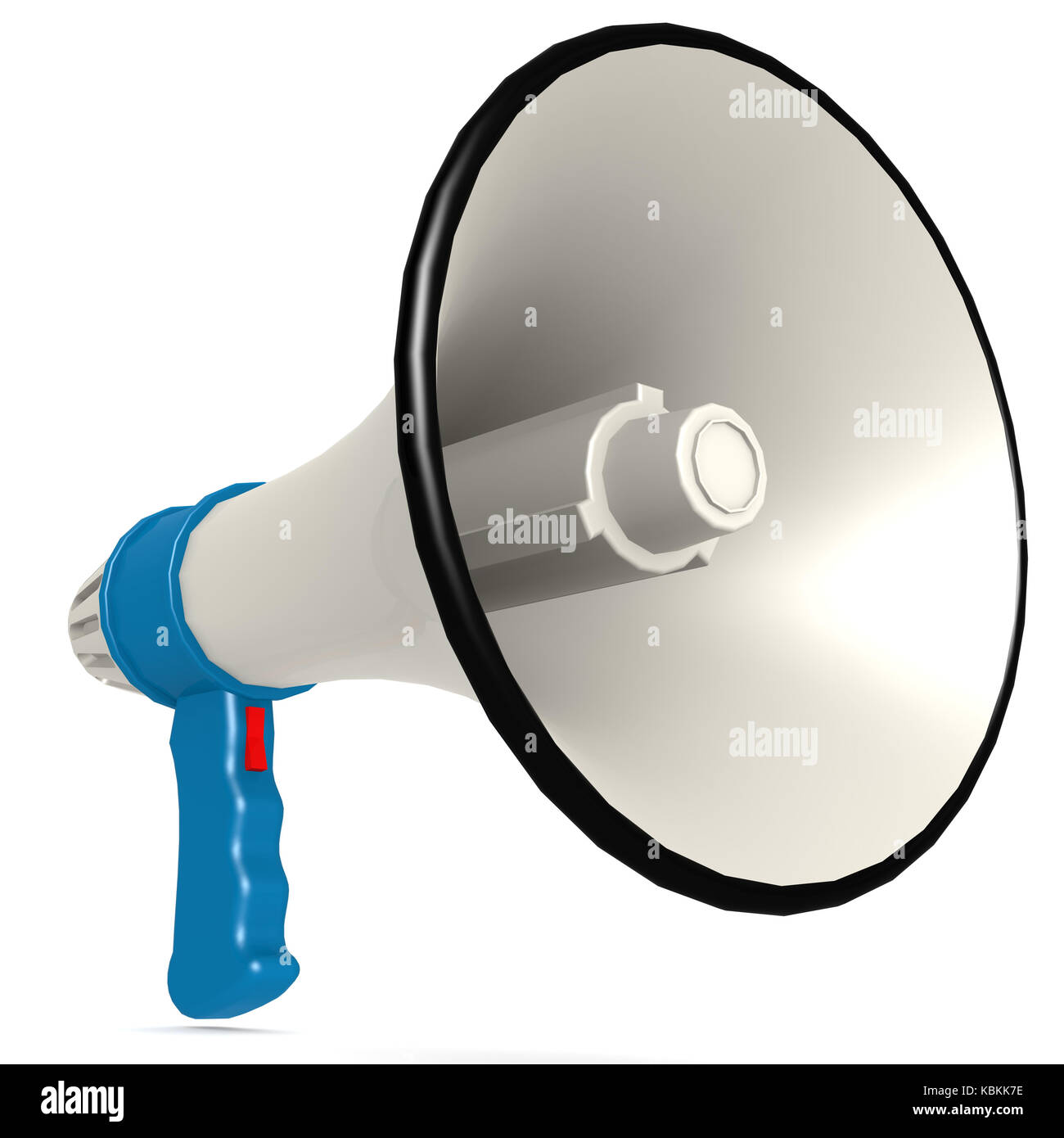 Isolated blue megaphone Stock Photo - Alamy