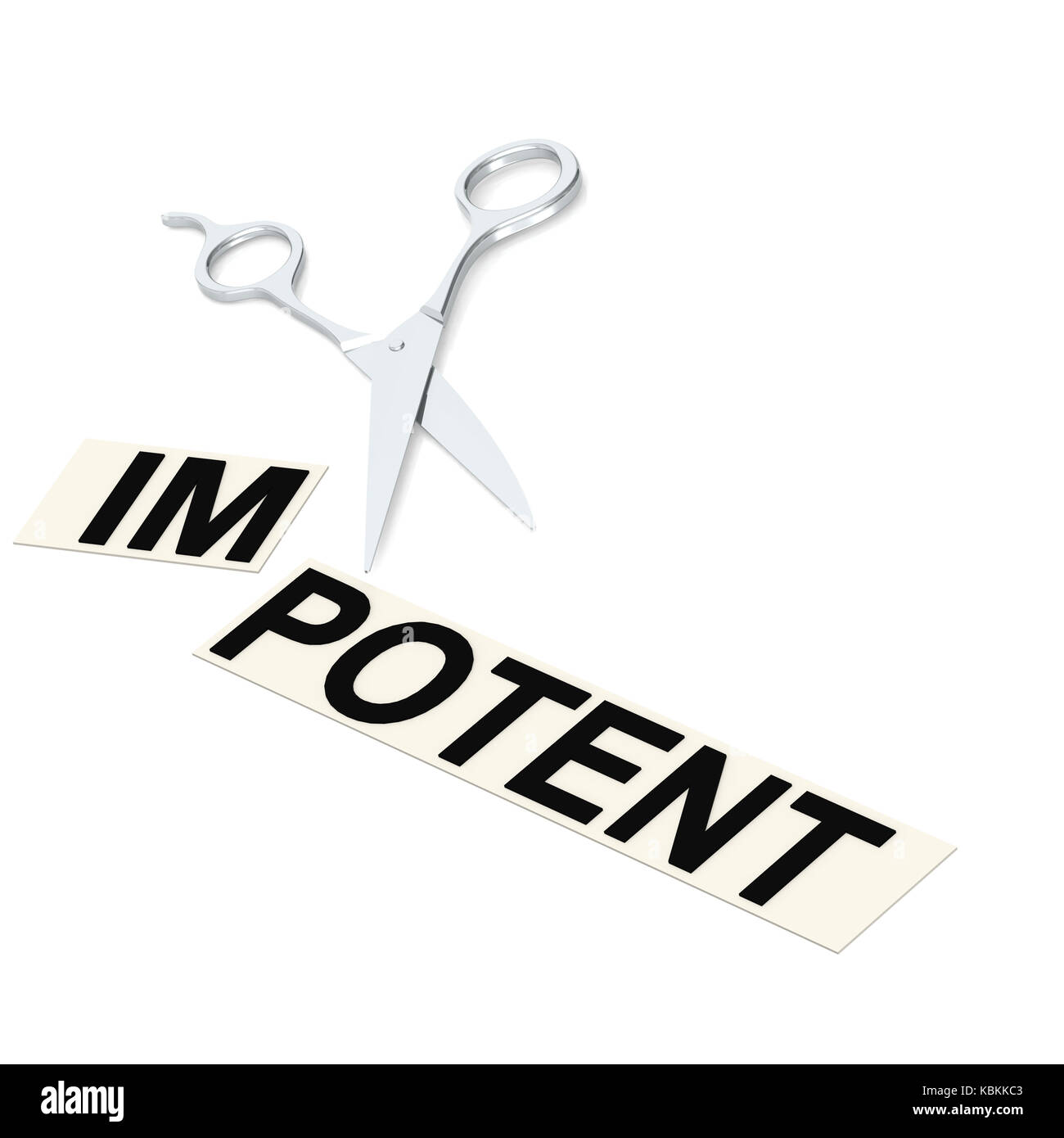 Scissor cut impotent image with hi-res rendered artwork that could be ...