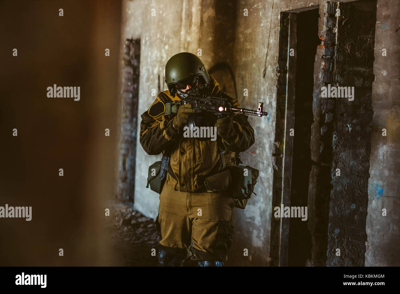 Return of cold war arms of the russian soldier Stock Photo - Alamy