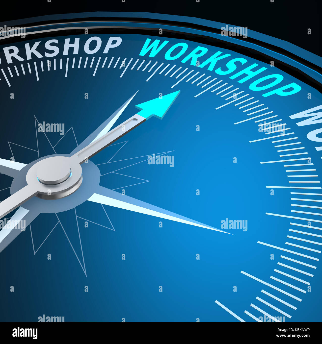 Workshop word on compass image with hi-res rendered artwork that could be used for any graphic ...