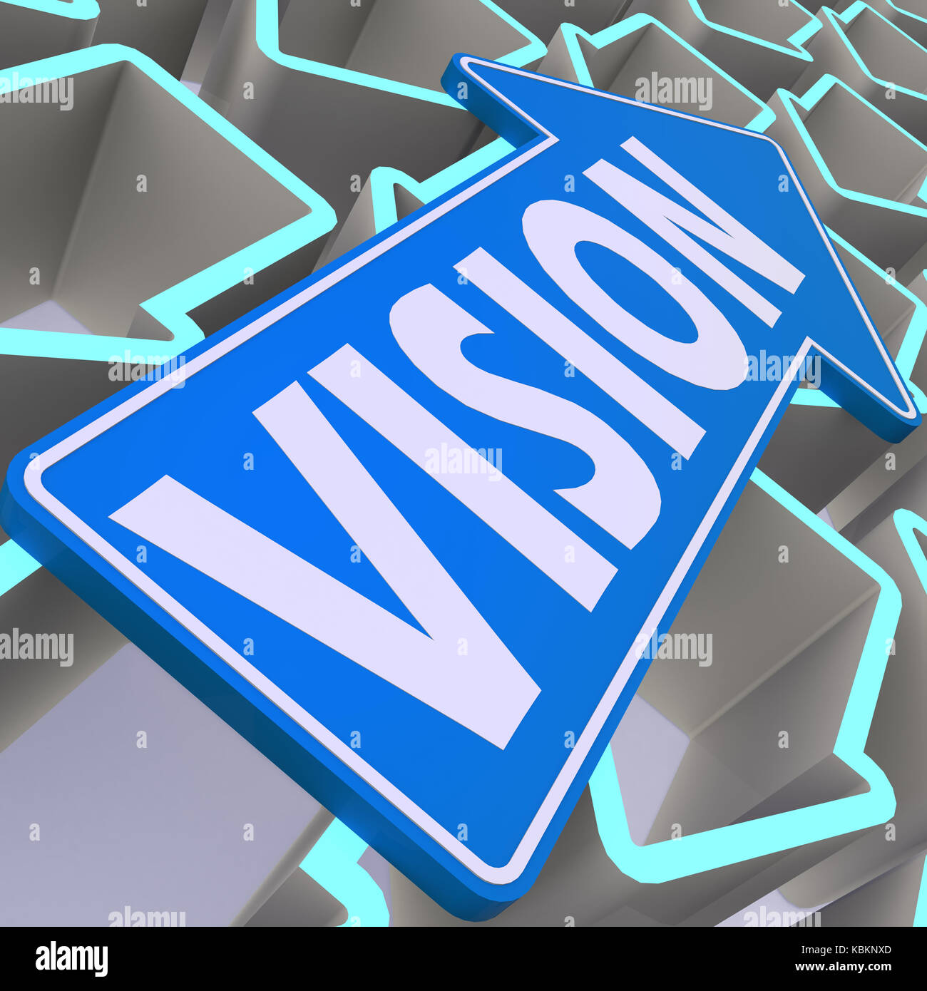 Vision blue arrow image with hi-res rendered artwork that could be used ...