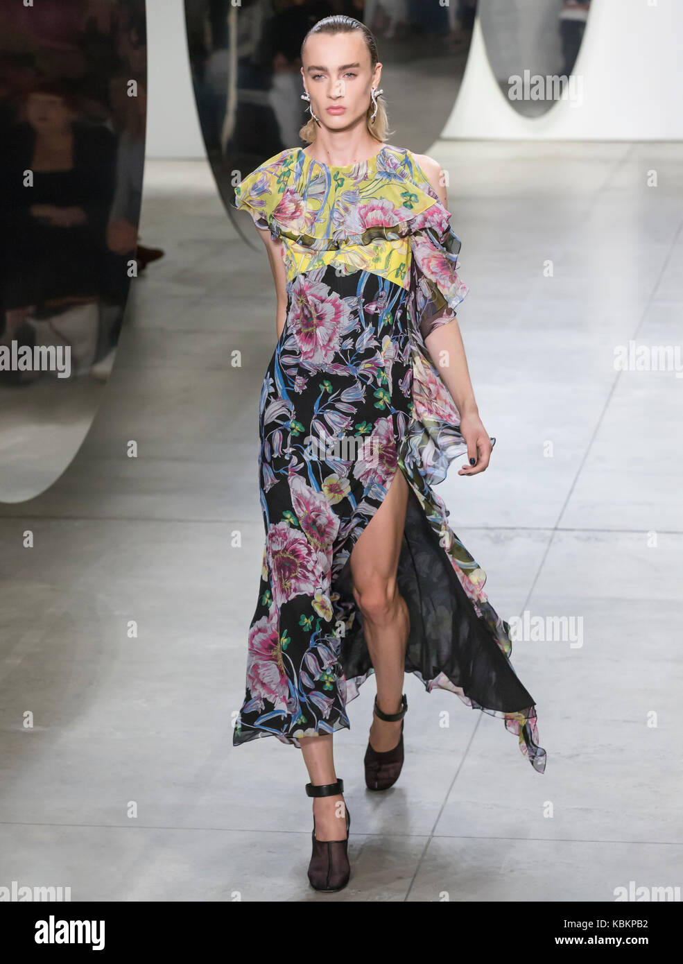 NEW YORK, NY - September 10, 2017: Vincent Beier Kaspersen walks the ...