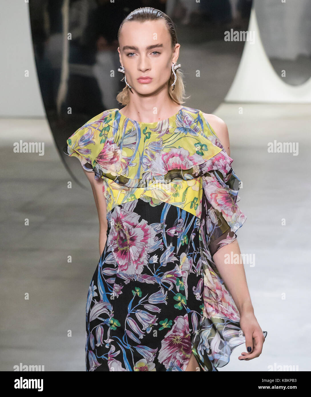 NEW YORK, NY - September 10, 2017: Vincent Beier Kaspersen walks the ...