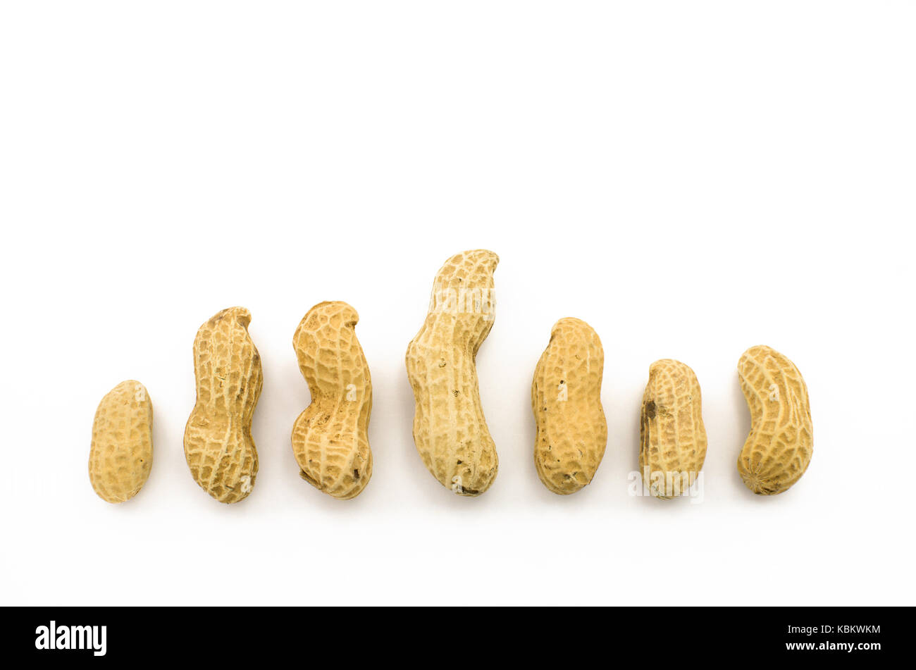 Closeup of Peanuts, isolated on white background Stock Photo - Alamy