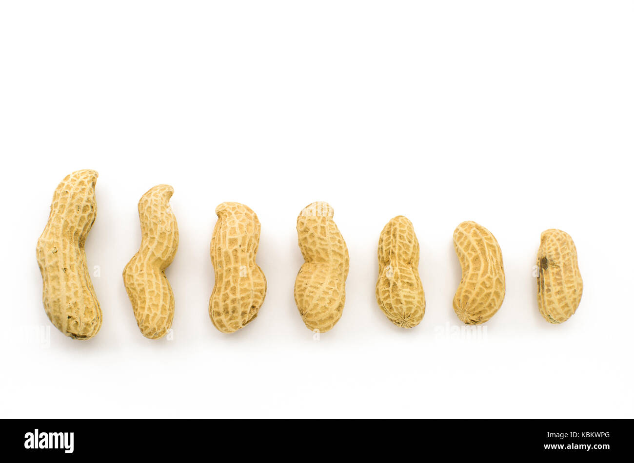 Closeup of Peanuts, isolated on white background Stock Photo - Alamy
