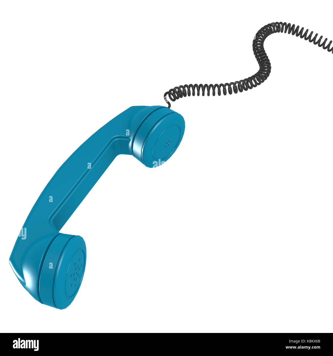 Blue telephone receiver Stock Photo - Alamy