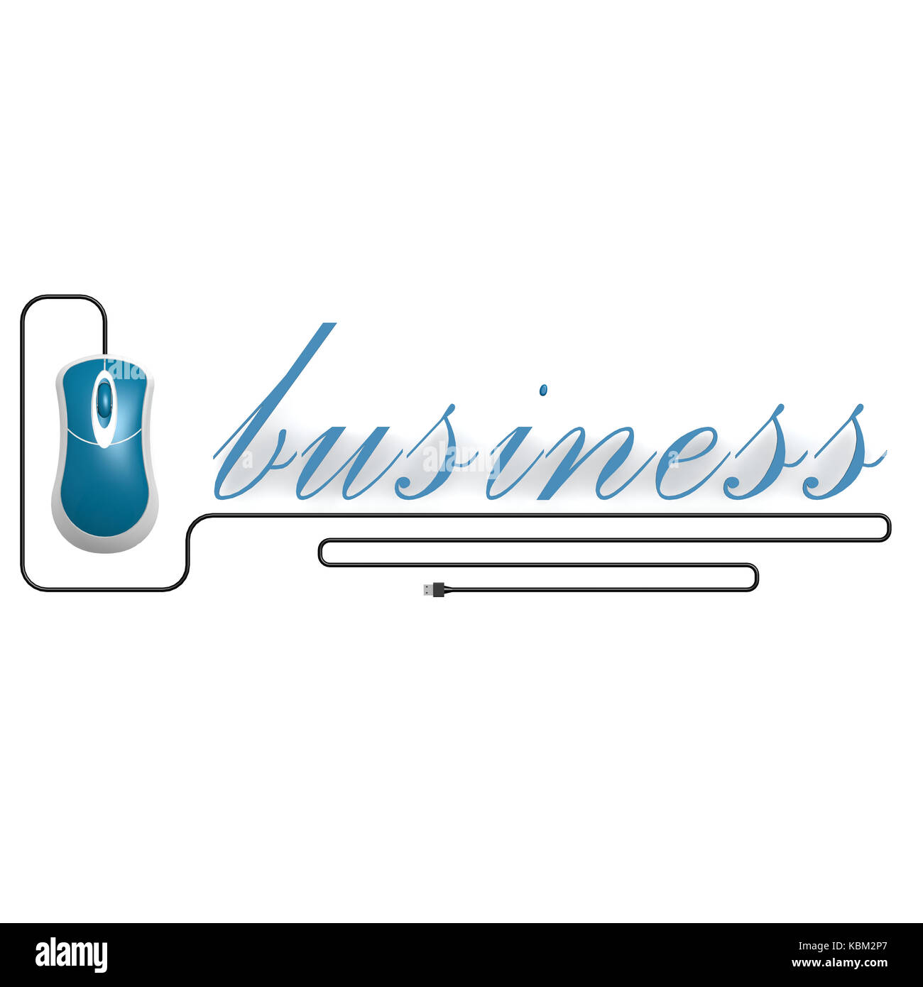 Business word with computer mouse image with hi-res rendered artwork ...