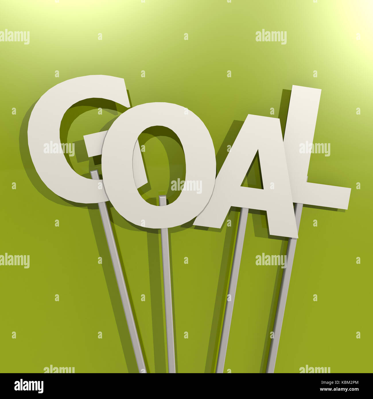 Goal word on green background image with hi-res rendered artwork that ...