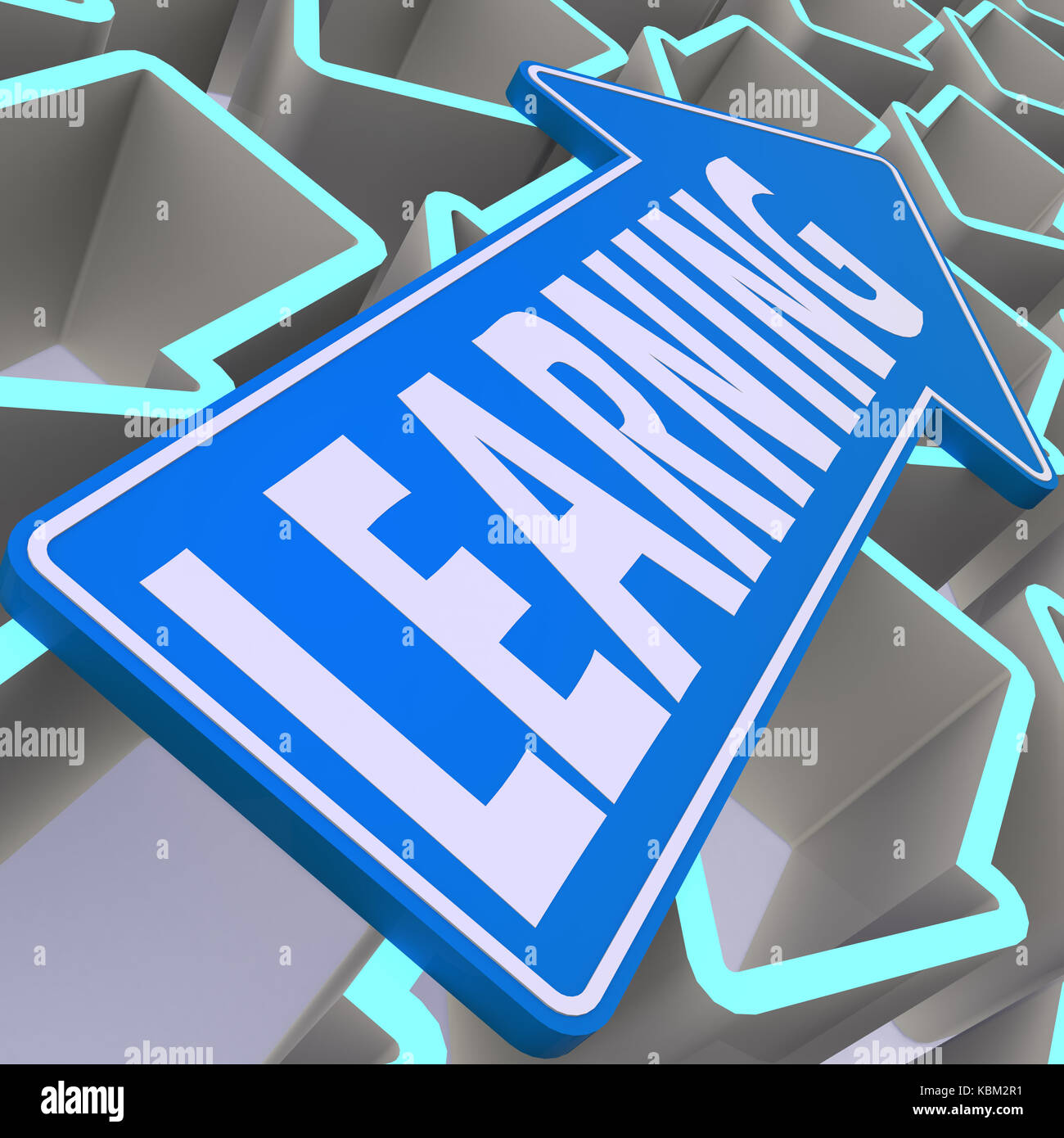 Learning blue arrow image with hi-res rendered artwork that could be ...