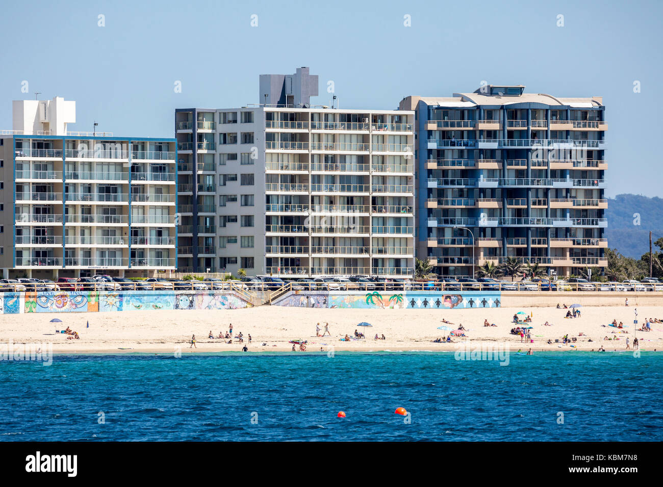Main beach in Forster, town on the mid north coast of new south wales ...