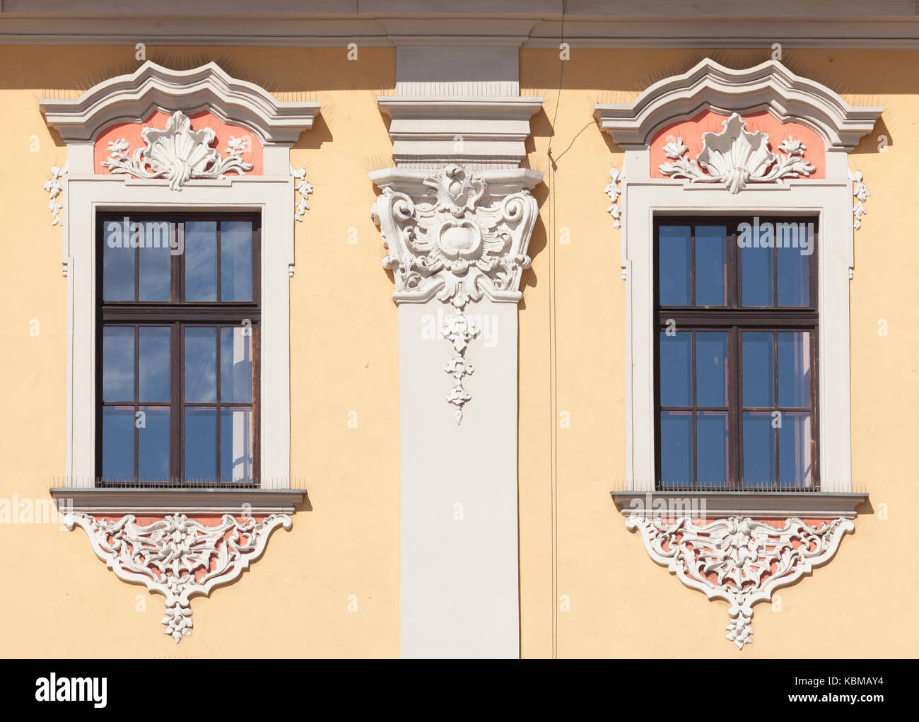 Windows at Old House on the Rynek , UNESCO World Heritage Site, Krakow ...