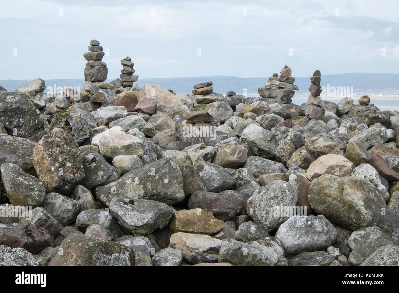 modern,recent,Stone,rock,balancing,near,Arthur's Stone,Gower,Gower ...