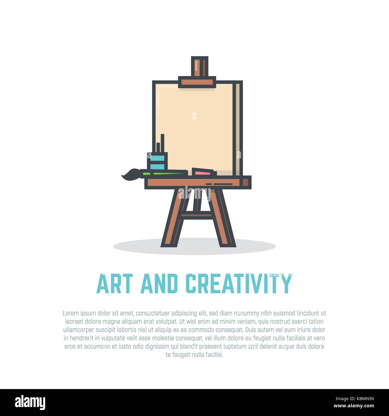 Artist at easel Stock Vector Images - Alamy