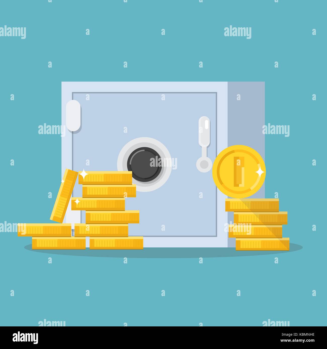 Coins money icon vector Stock Vector Images - Alamy