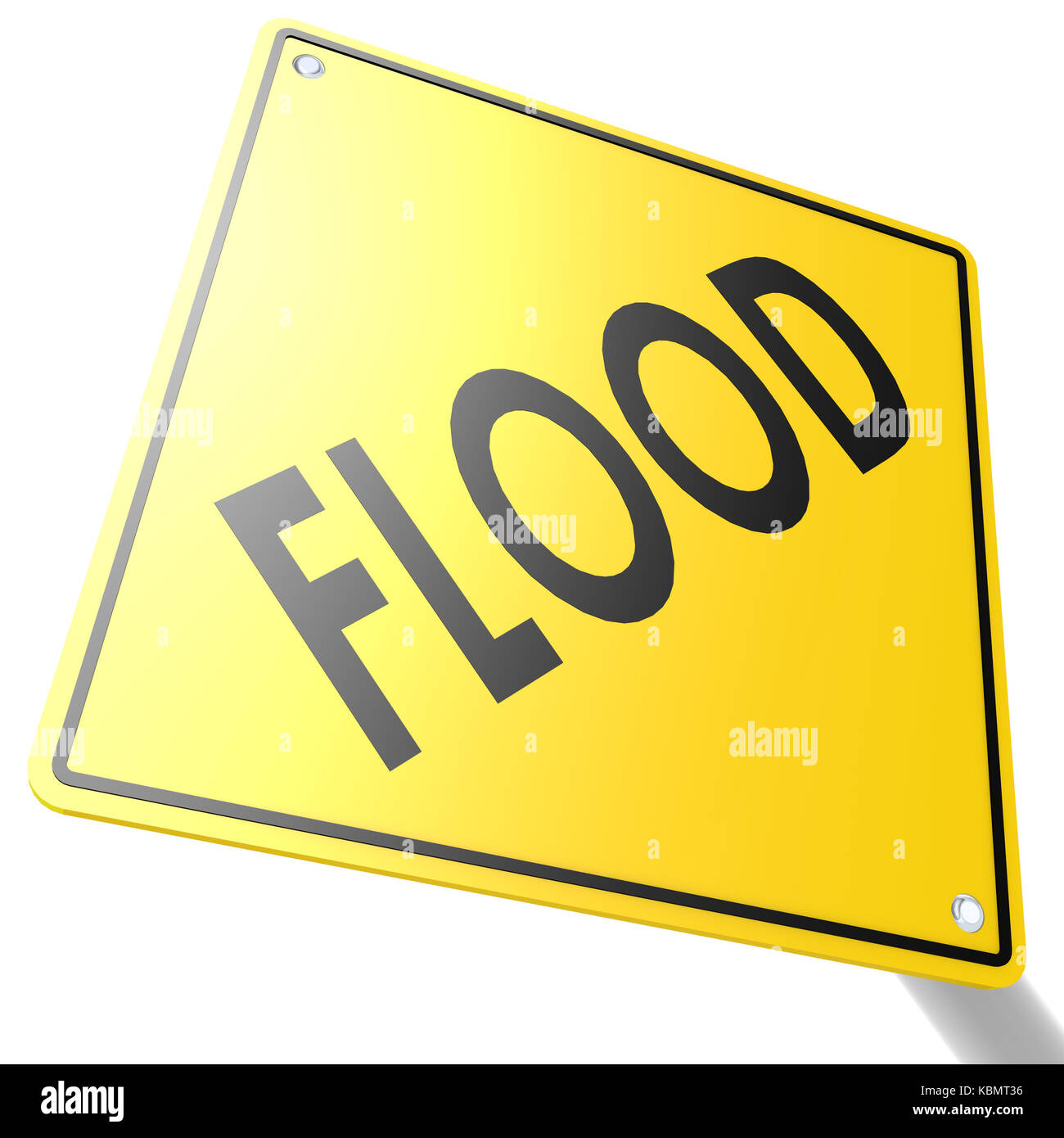 Road sign with flood image with hi-res rendered artwork that could be ...