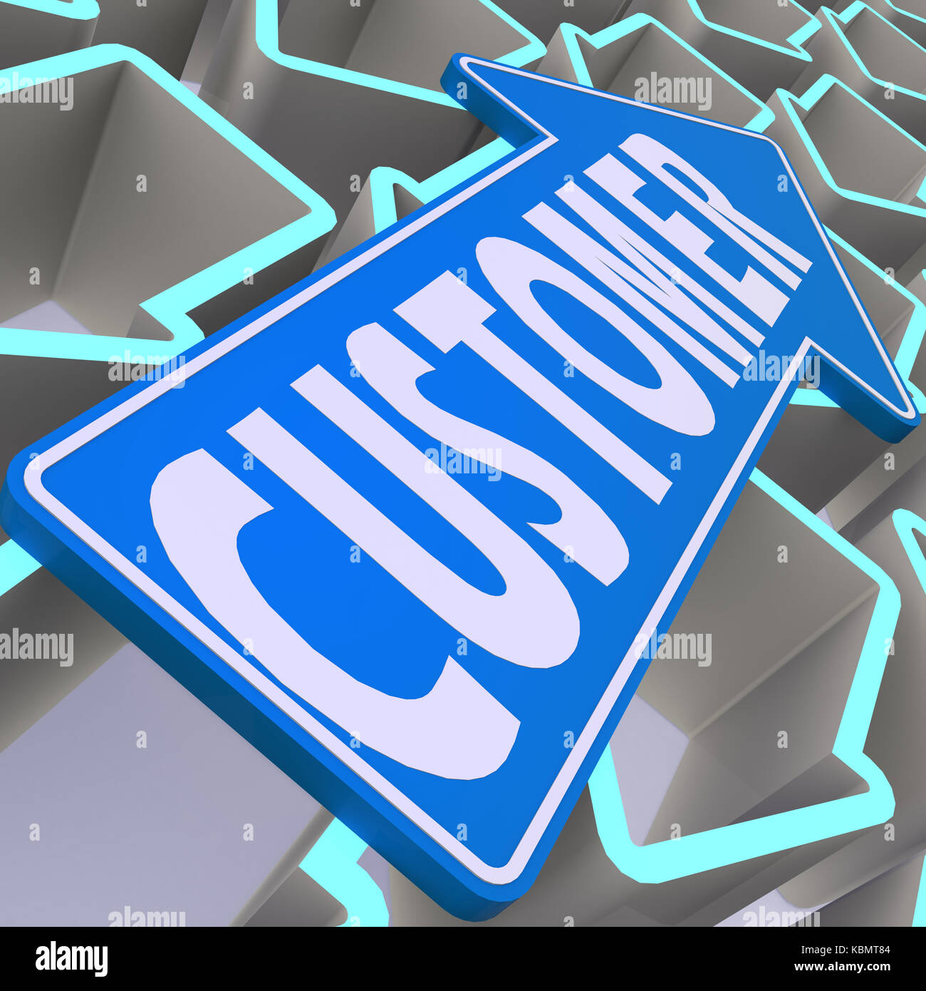 Customer blue arrow image with hi-res rendered artwork that could be ...