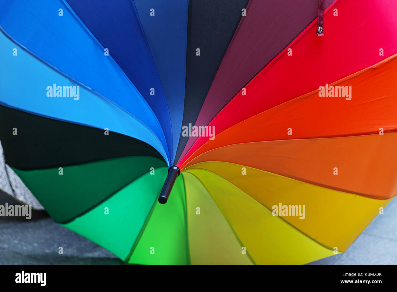 Parasol in all colors of rainbow Stock Photo - Alamy