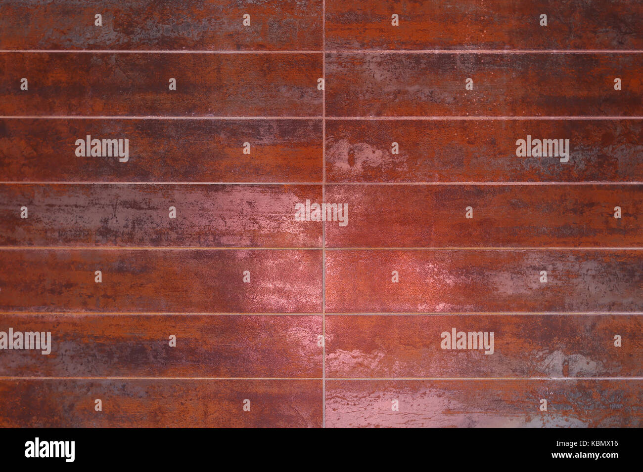 Contemporary bathroom wall tiles in brown rust colors Stock Photo - Alamy