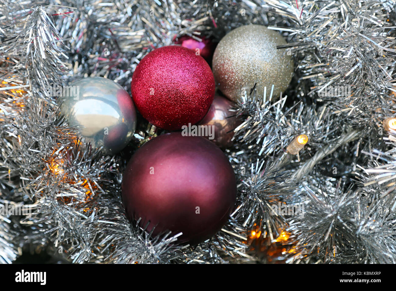 Christmas bauble decoration in cluster Stock Photo - Alamy