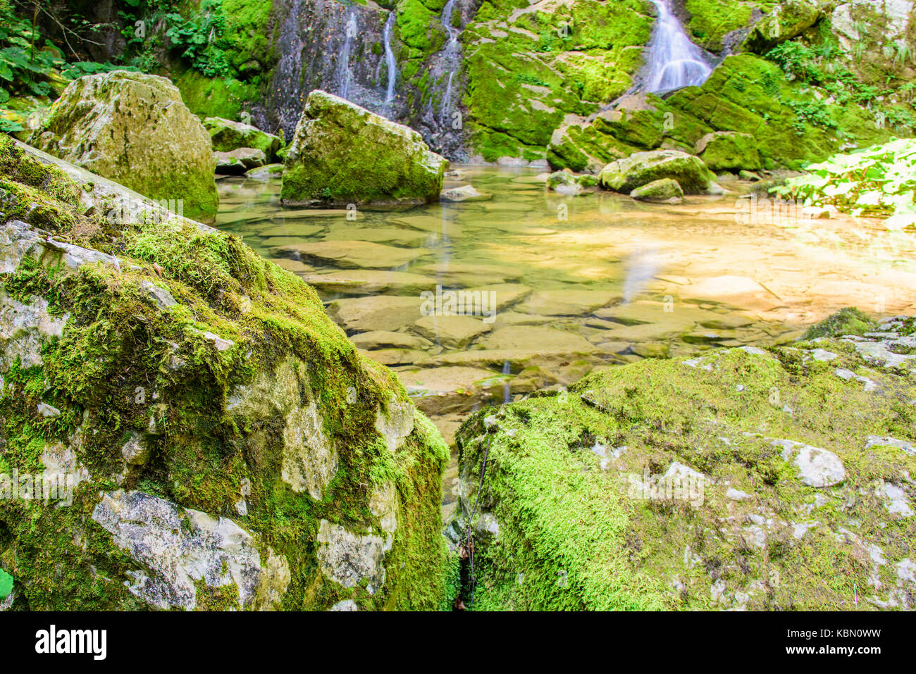 Waterfalls immersed in nature Stock Photo - Alamy