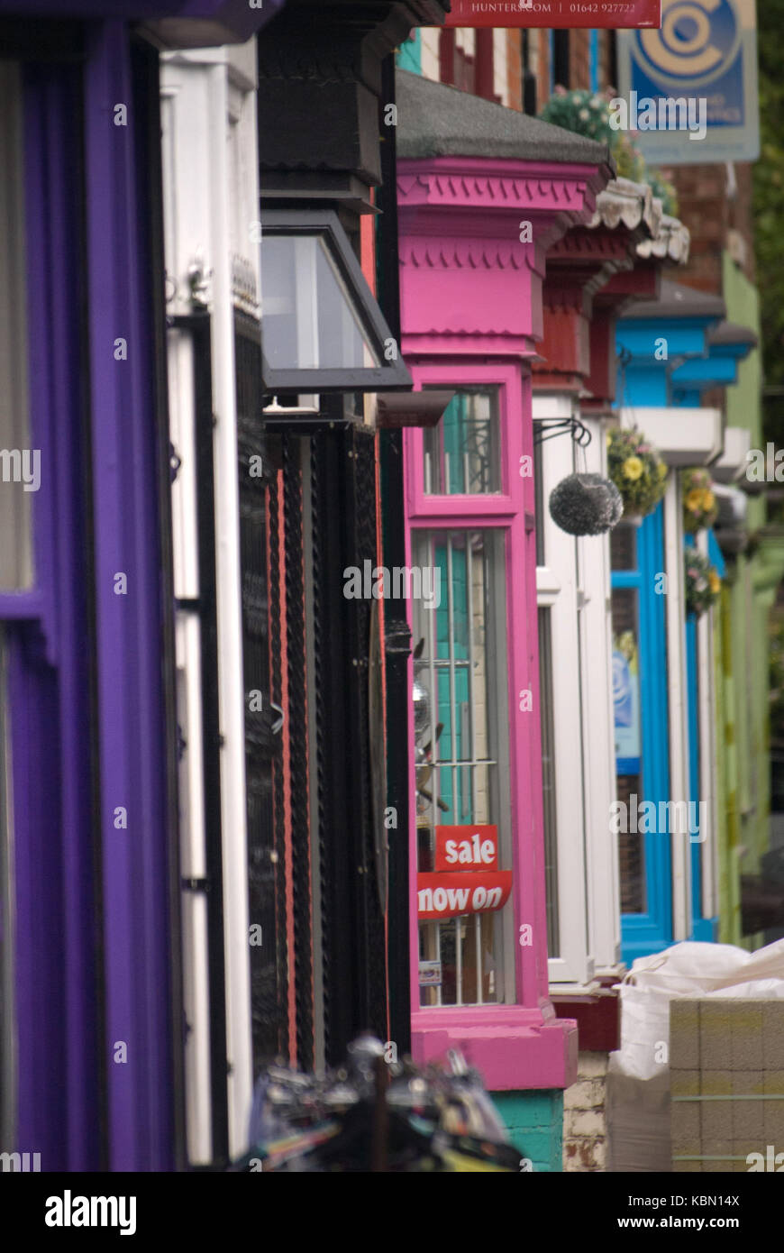 Shops on Baker Street, Middlesbrough Stock Photo - Alamy