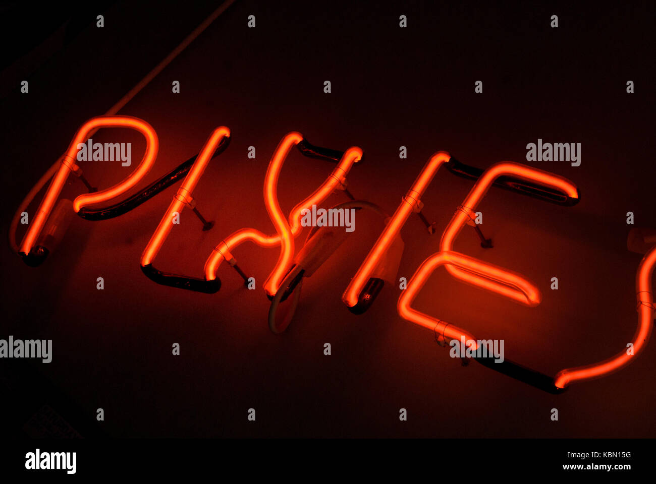 Pxies red neon sign Stock Photo - Alamy