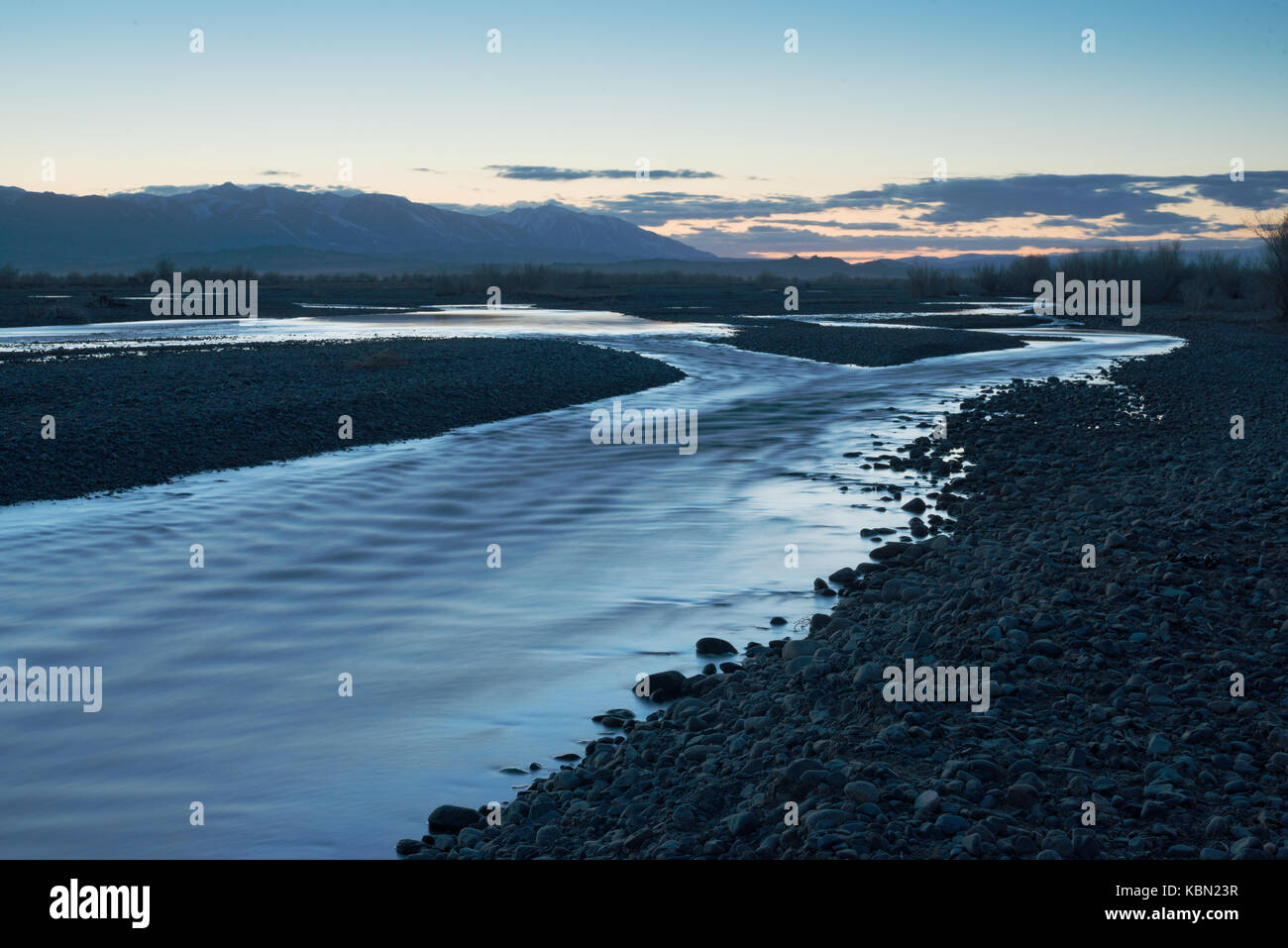 beautiful landscape of amazing river at dawn Stock Photo - Alamy