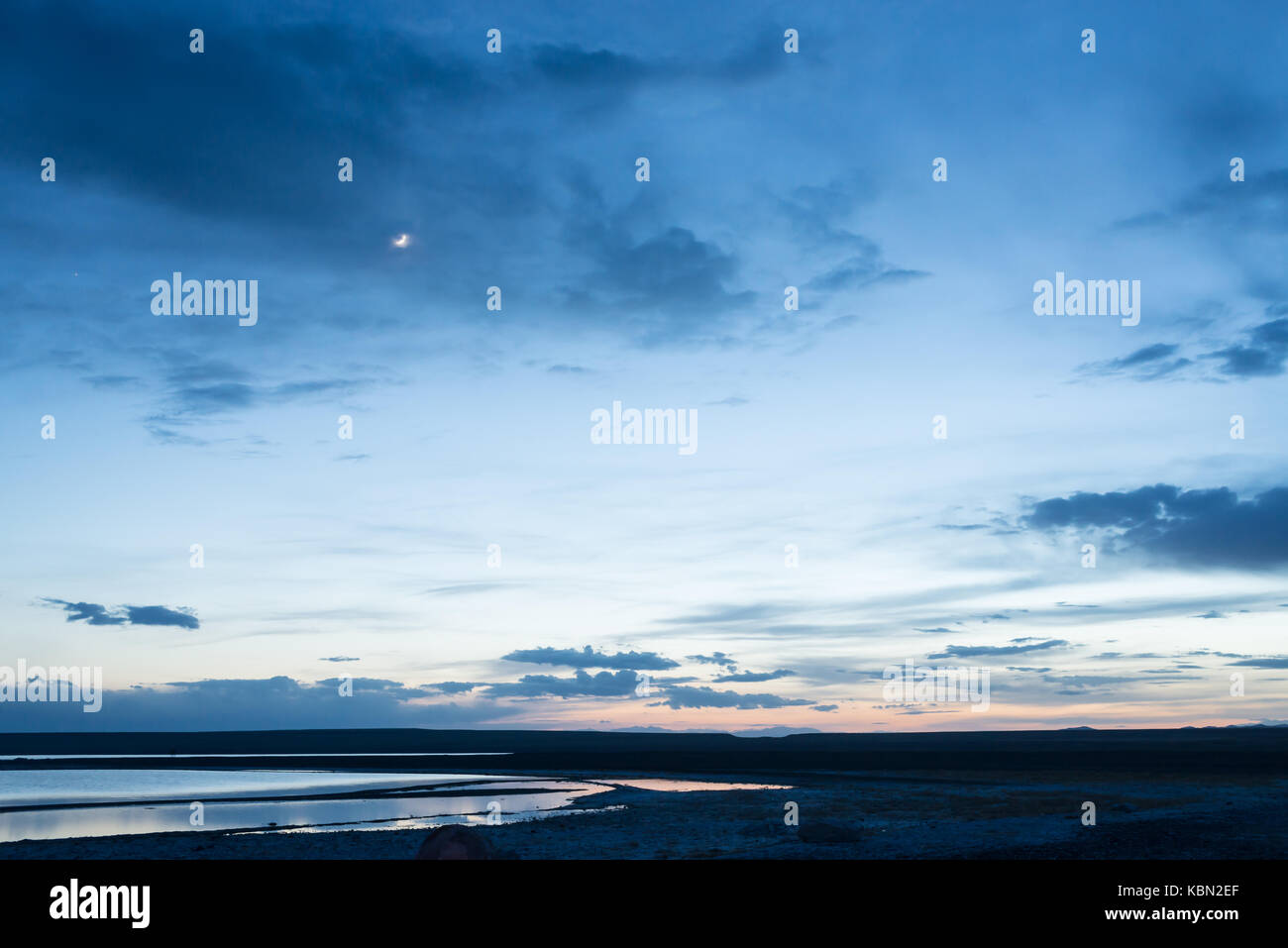 beautiful landscape of amazing lake at dawn Stock Photo - Alamy