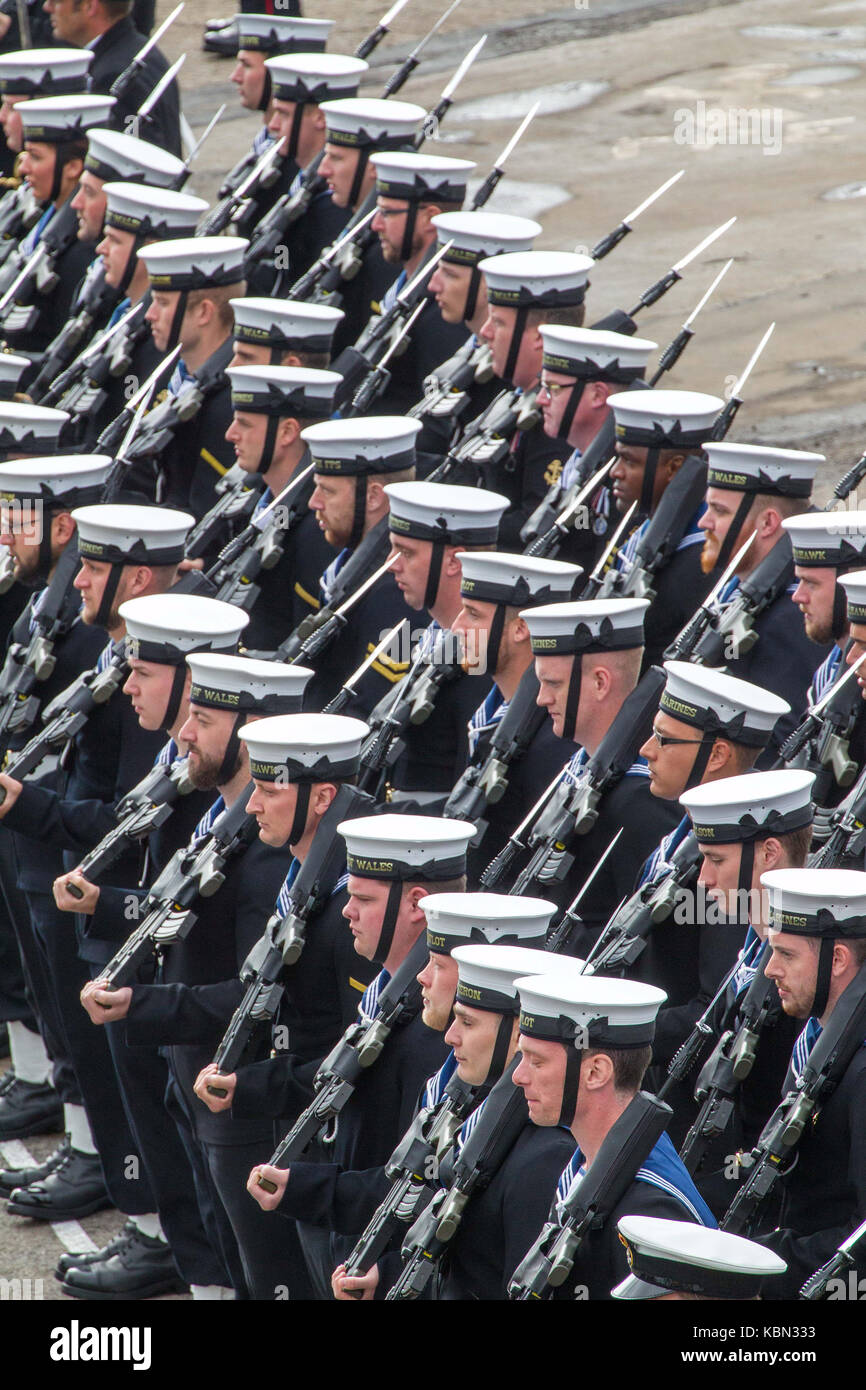 Navy personnel on parade , marching in formation Stock Photo - Alamy
