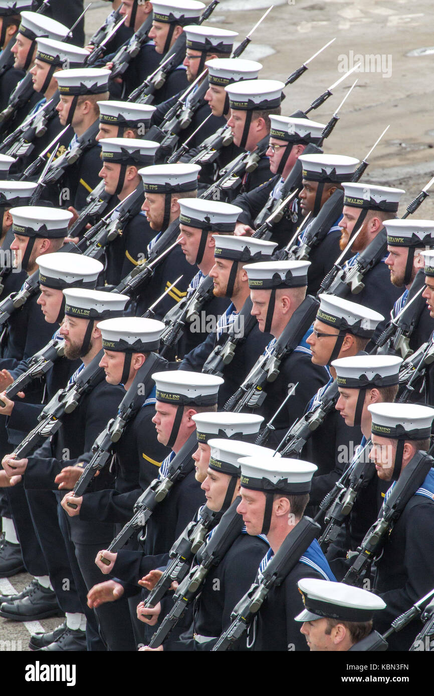 Navy personnel on parade , marching in formation Stock Photo - Alamy