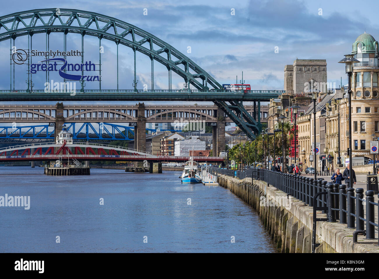 Bridges Across River Tyne Stock Photo - Alamy