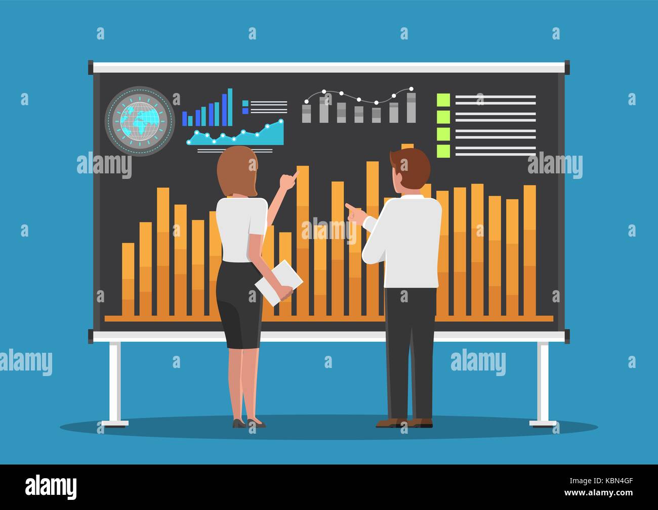 Businessman working on growth Stock Vector Images - Alamy