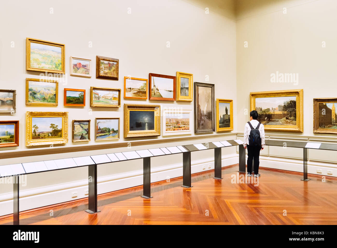 Australia Melbourne: State Library of Victoria. Visitor in Cowen ...