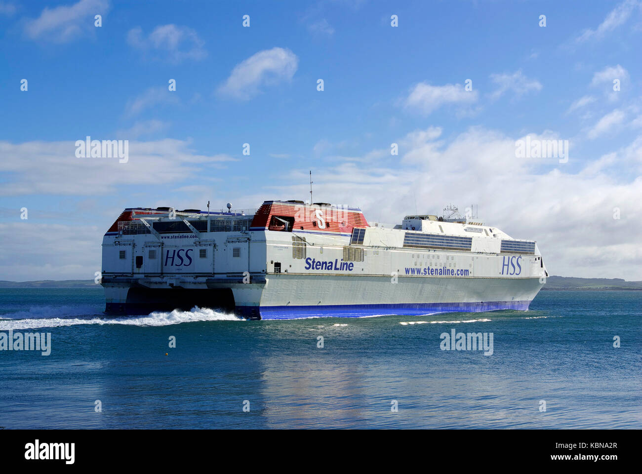 Stena Explorer HSS, Holyhead, Anglesey, North Wales Stock Photo - Alamy