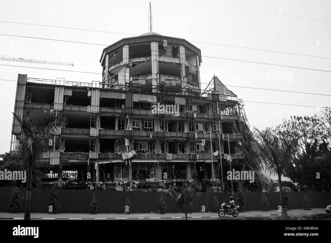 Demolition of Kigali Top Tower Hotel, Rwanda Stock Photo - Alamy