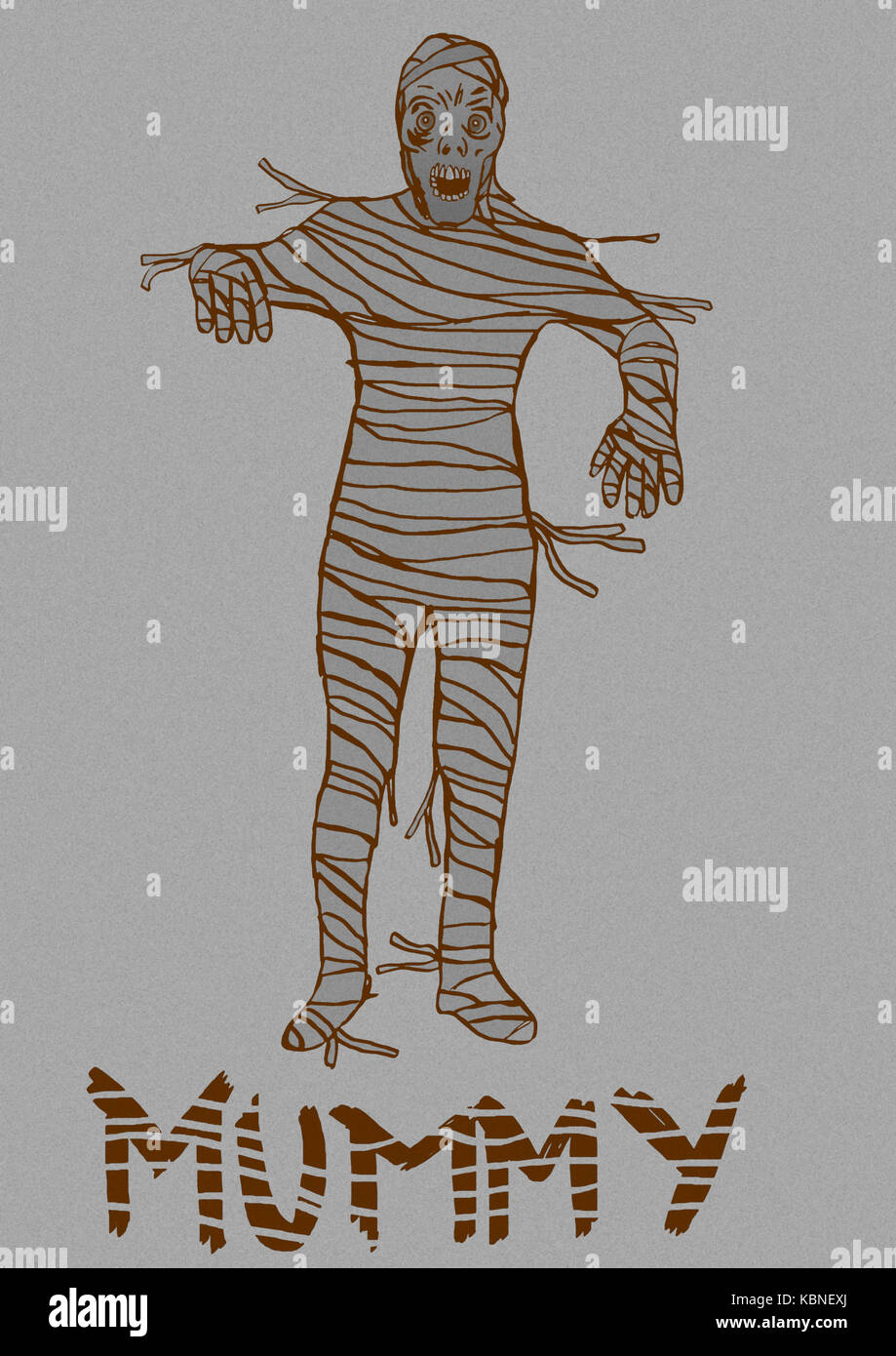 The Mummy Classic Drawing
