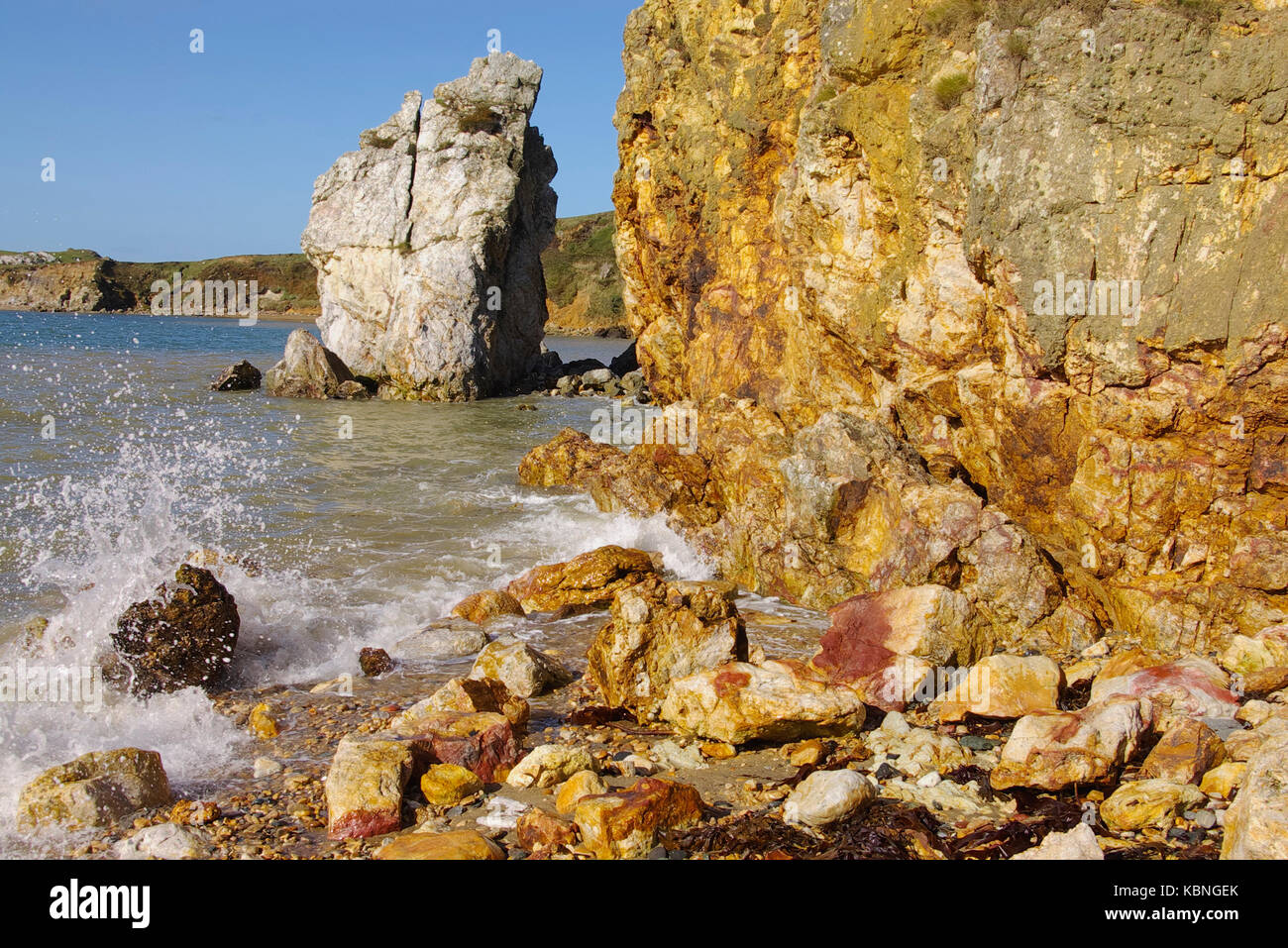 Porth Padrig, Cemaes Bay, Anglesey Stock Photo - Alamy