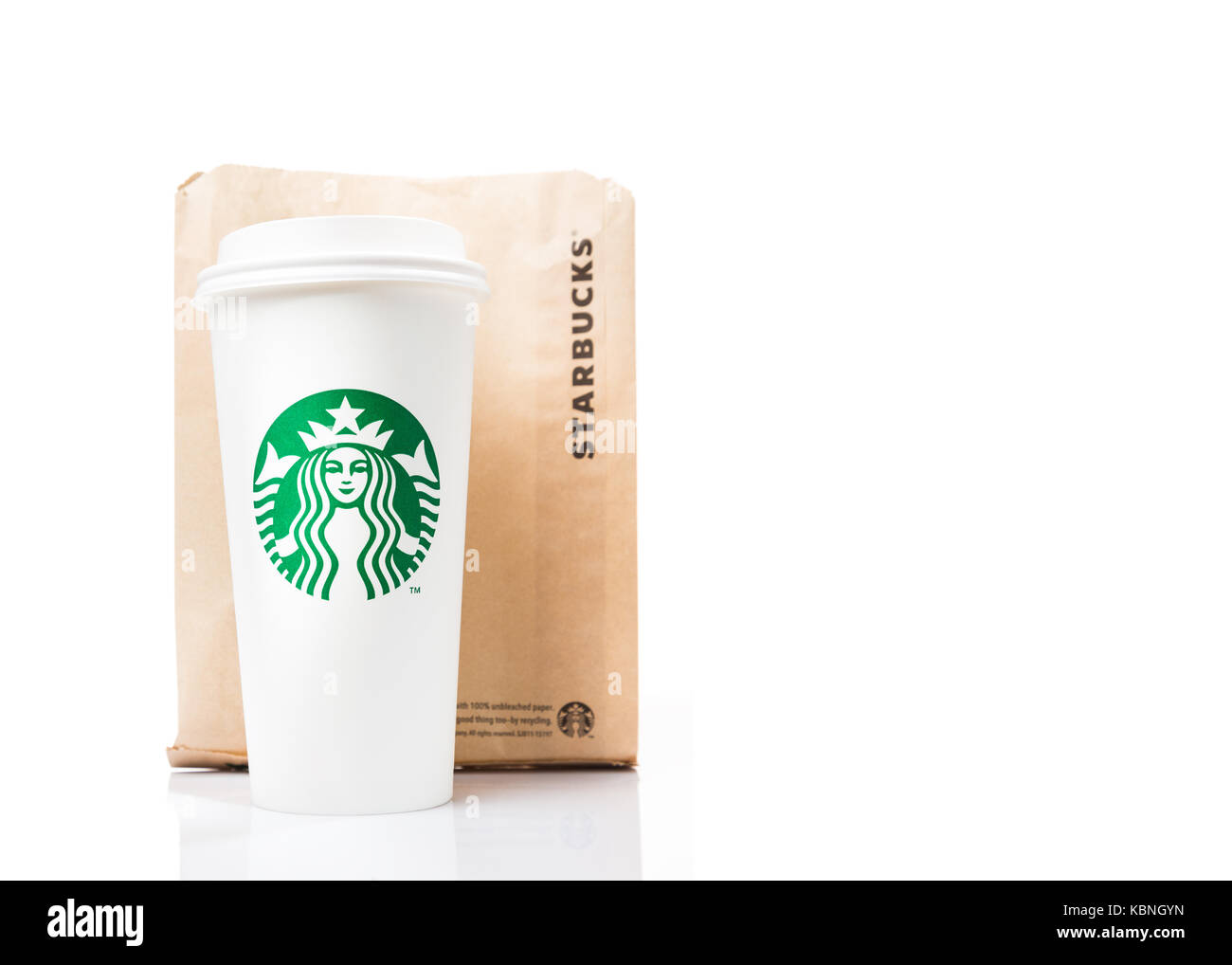 Starbucks brown paper bag hi-res stock photography and images - Alamy