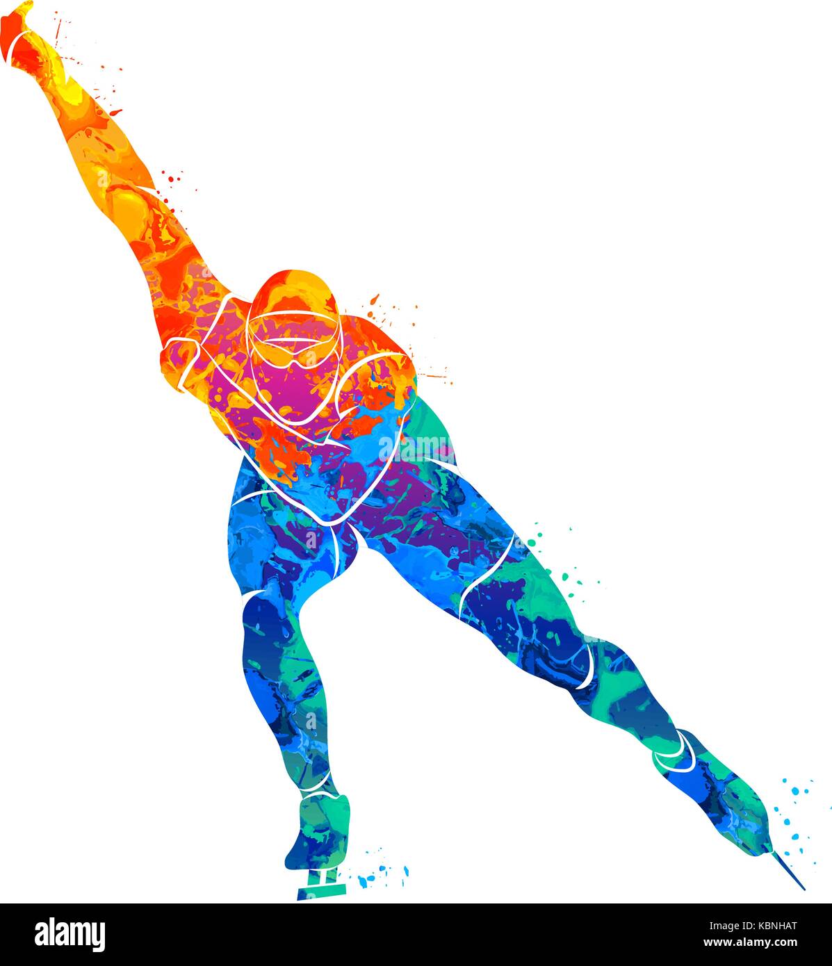 Abstract speed skaters Stock Vector Image & Art - Alamy