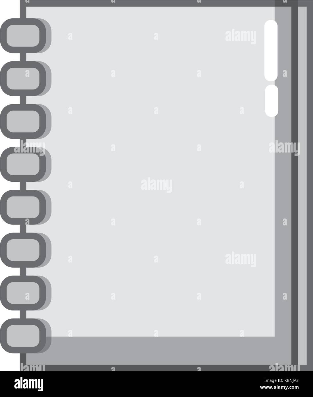 grayscale notebook papers object design to write Stock Vector Image ...